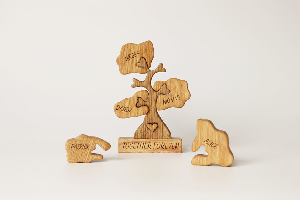 Wooden family puzzle "Family tree" | Wood and Care
