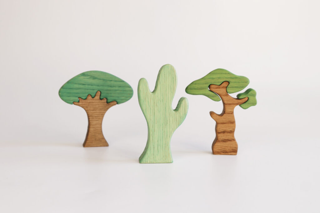 Wooden toy "Exotic trees" | Wood and Care